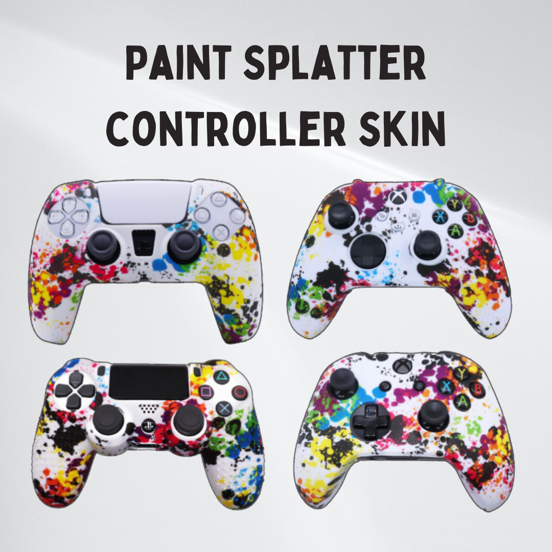 White Paint Splatter Controller Skin – Faithful Grips