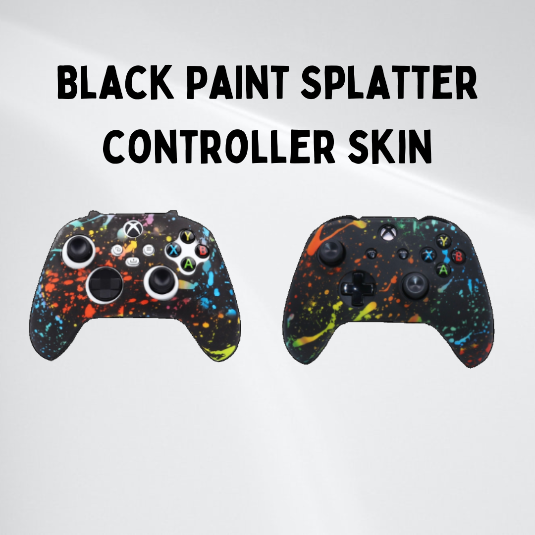 Black Paint Splatter controller skin – Faithful Grips